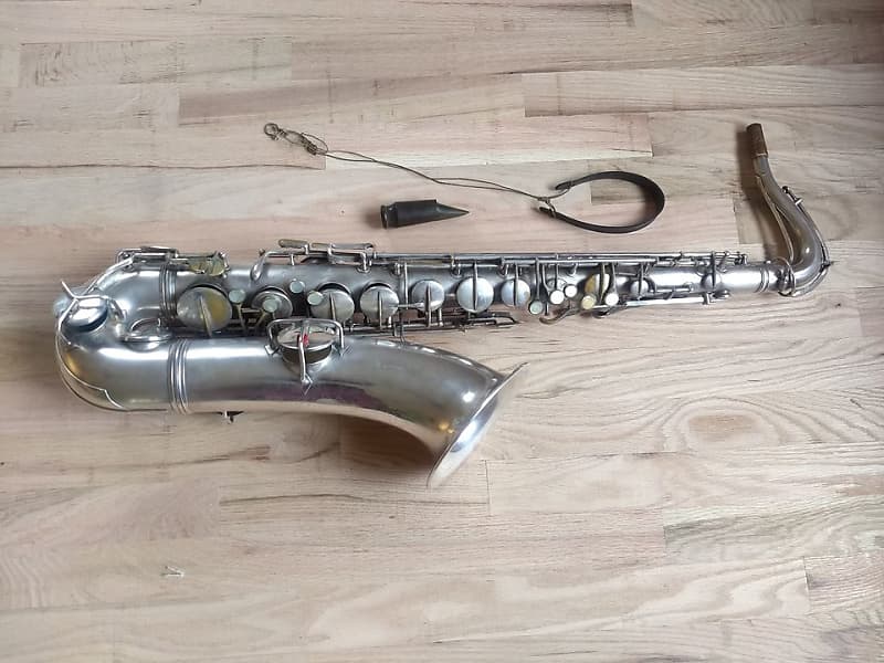 Vintage 1922 Conn Tenor Saxophone, Original Heavy Silver | Reverb