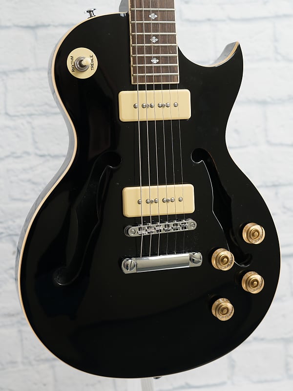 Xaviere Semi Hollow Les Paul XV - Black - Hard Case | Reverb