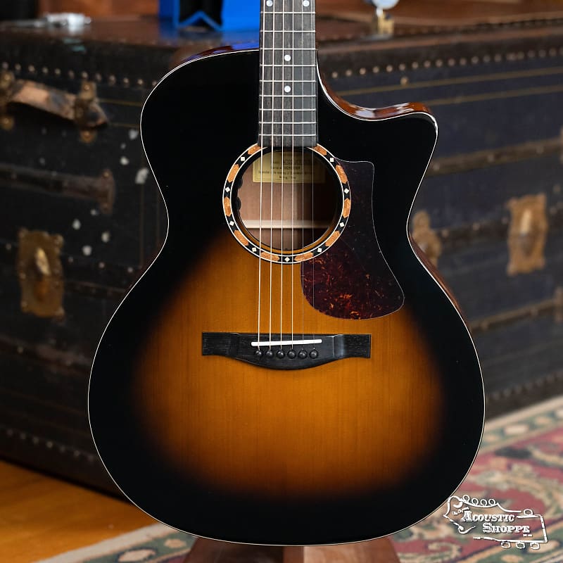 Eastman AC122-2CE-DLX-SB Cedar/Sapele Sunburst Acoustic | Reverb
