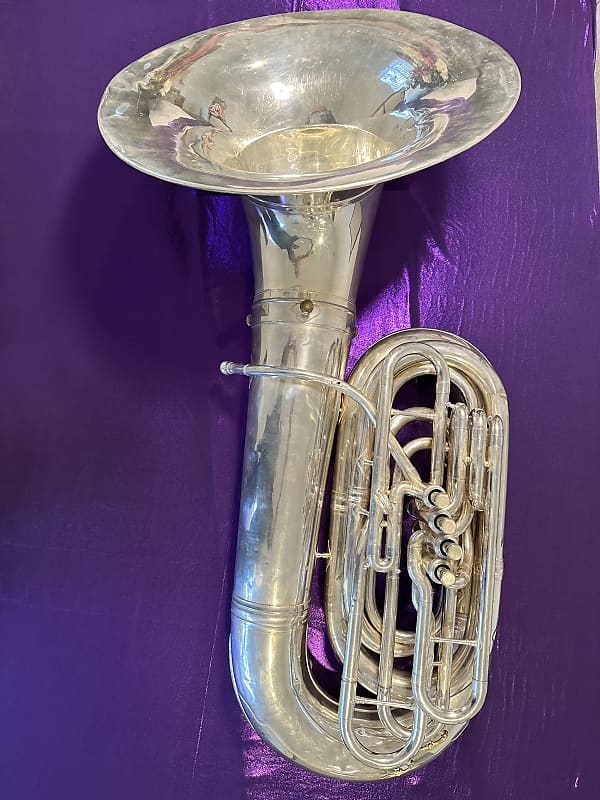 King Tuba 2341 BBb 4 Valve Concert Tuba - Silver Plated | Reverb