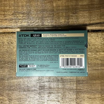TDK Acoustic Response Cassette AR60 Tape | Reverb