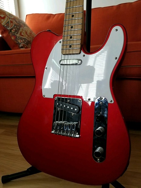 2005 Fender Telecaster MIM - Red body Maple neck Mexico Tele | Reverb