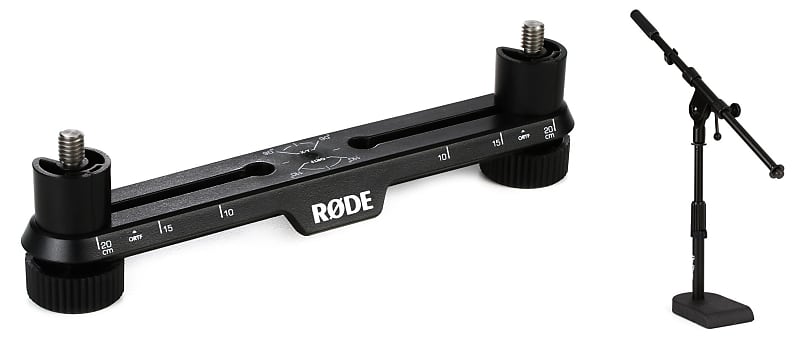 Rode Stereo Bar Microphone Mount Bundle with On-Stage Stands | Reverb