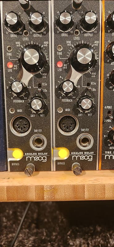 (PAIR) Moog 500 Series Analog Delay Module 2010s - Black | Reverb