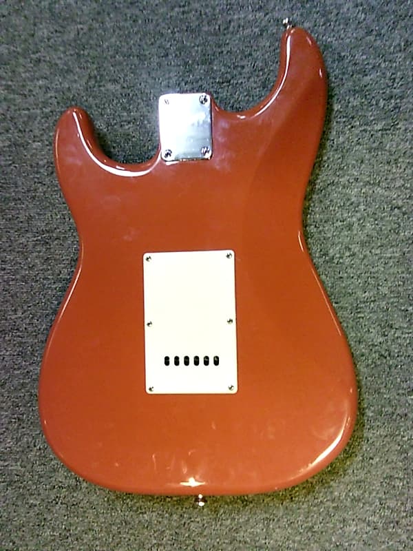 Fender Squier Bullet Strat Guitar Body - Light Red | Reverb
