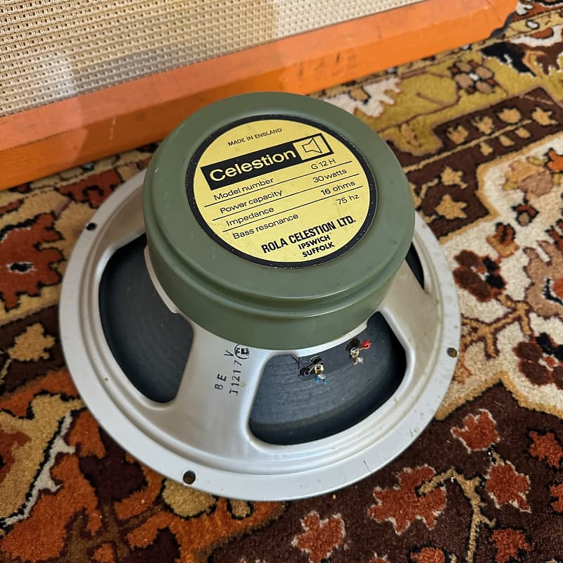 Vintage 1972 Celestion Greenback G12H 30w 16ohm 75hZ T1217 | Reverb