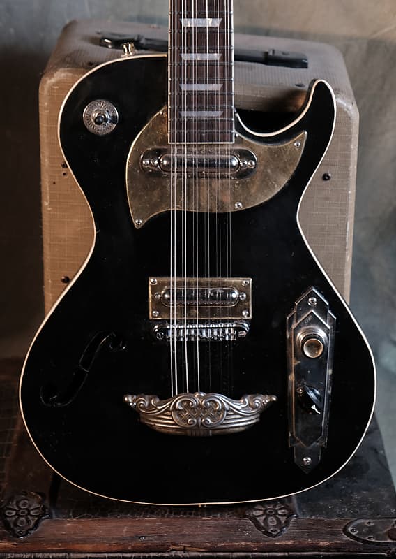 Postal 12 String Distressed Texas Fireball Black Duncan | Reverb