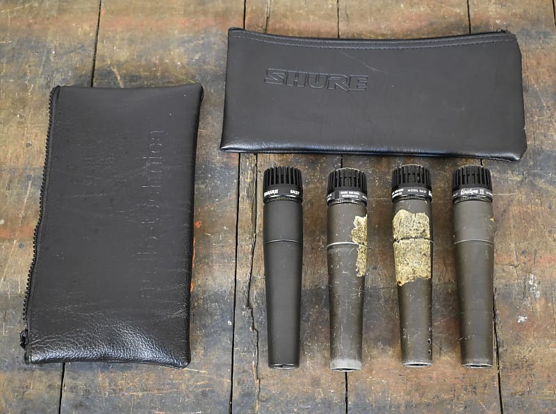 Set of 4 Shure/Unidyne III SM57 Cardioid Dynamic Microphones | Reverb