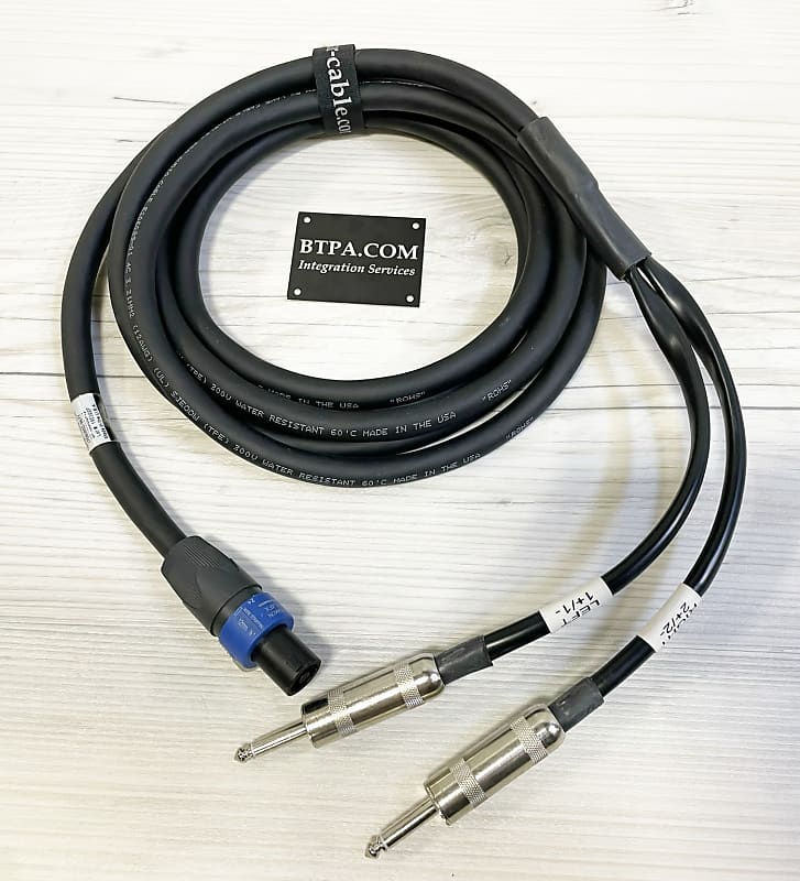 Best-Tronics Pro Audio 12AWG Stereo SpeakON to Dual 1/4" - | Reverb