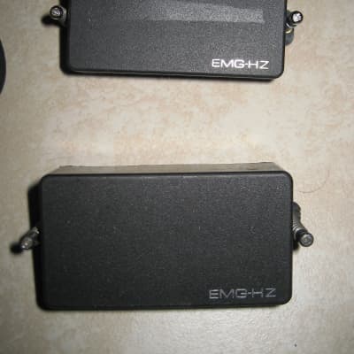 EMG HZ Passive Humbucker Pickup Set Pair Black H4A Neck H4 | Reverb