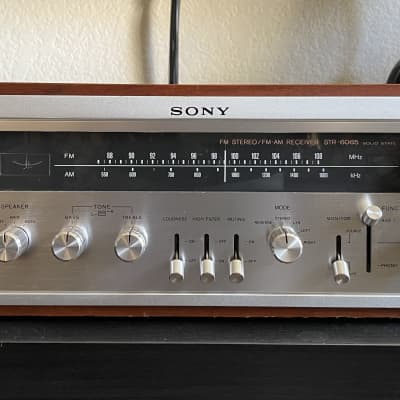 Sony STR-6065 Receiver • Silver Face / Walnut Cabinet • 50WPC | Reverb