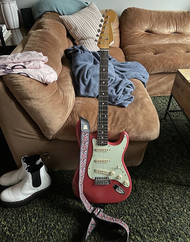 Fender Road Worn Stratocaster 2021 Fiesta Red | Reverb