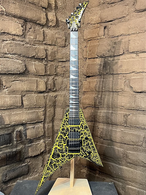 Jackson Custom Shop Randy Rhoads RR24 Black Yellow Crackle | Reverb