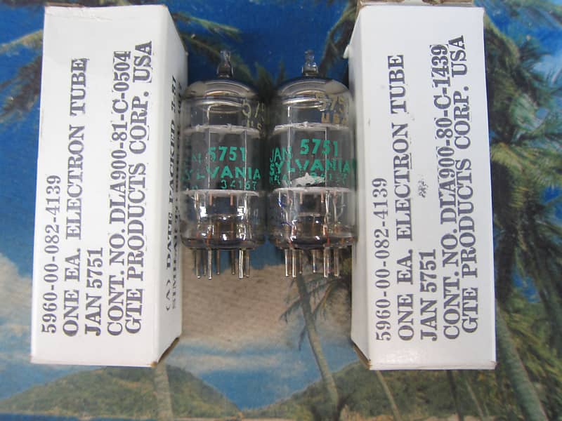 Pr NOS Vintage Sylvania JAN 5751 Military Preamp | Reverb