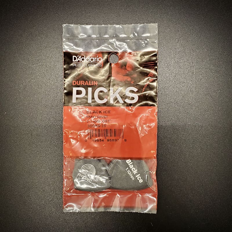 DAddario Duralin Picks Black Ice Heavy 1.1 | Reverb