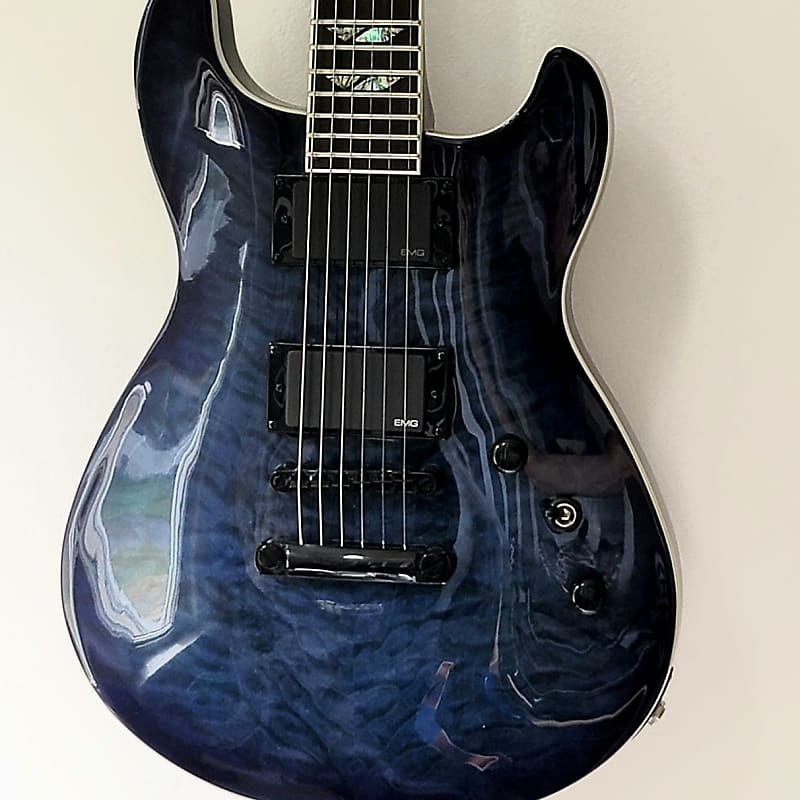 Fernandes Dragonfly Elite Custom DC Double-Cut 24 Frets Blue | Reverb