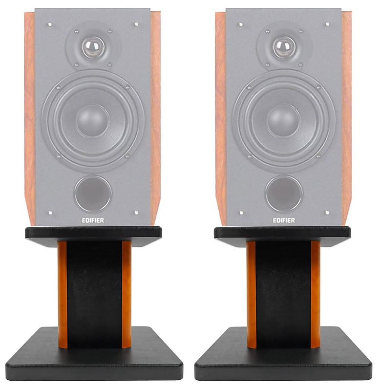 (2) 8” Wood Bookshelf Speaker Stands For Edifier R2000DB | Reverb
