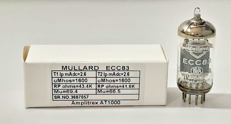Rare ECC83 12AX7A Make, Mullard Made in Gt.Britain Amplitrex | Reverb