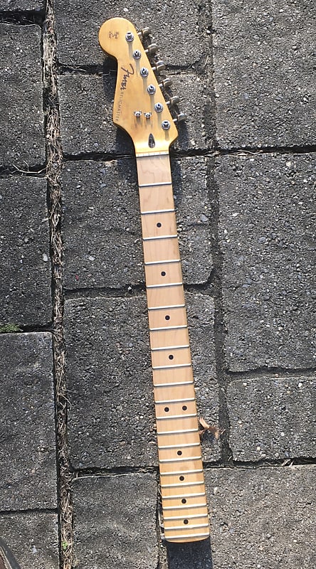 Lefty Custom Aged Relic Fender Lic. Strat Loaded Guitar Neck | Reverb