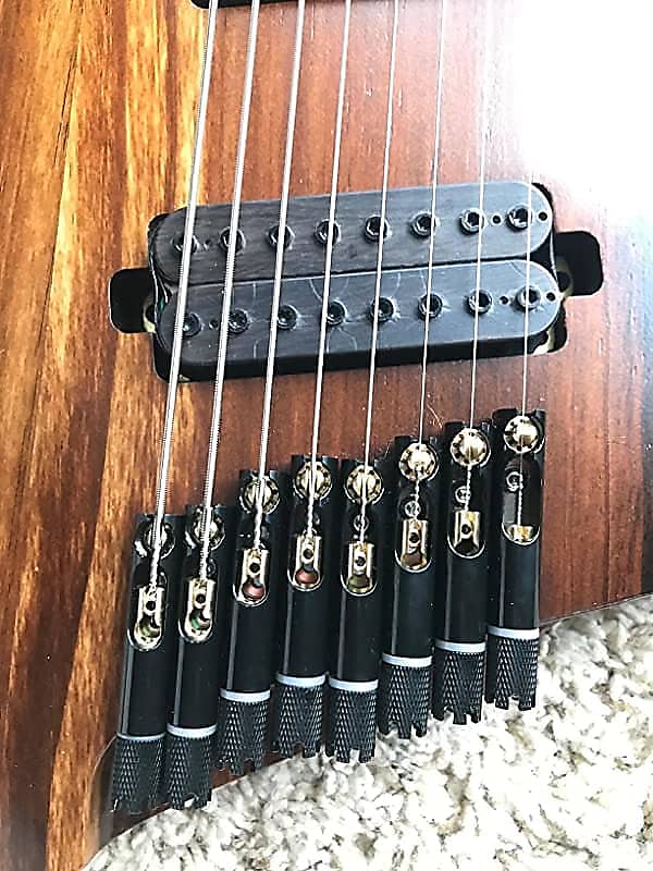 8 Piece 8 String Headless Fanned Fret Guitar Bridge Brass | Reverb