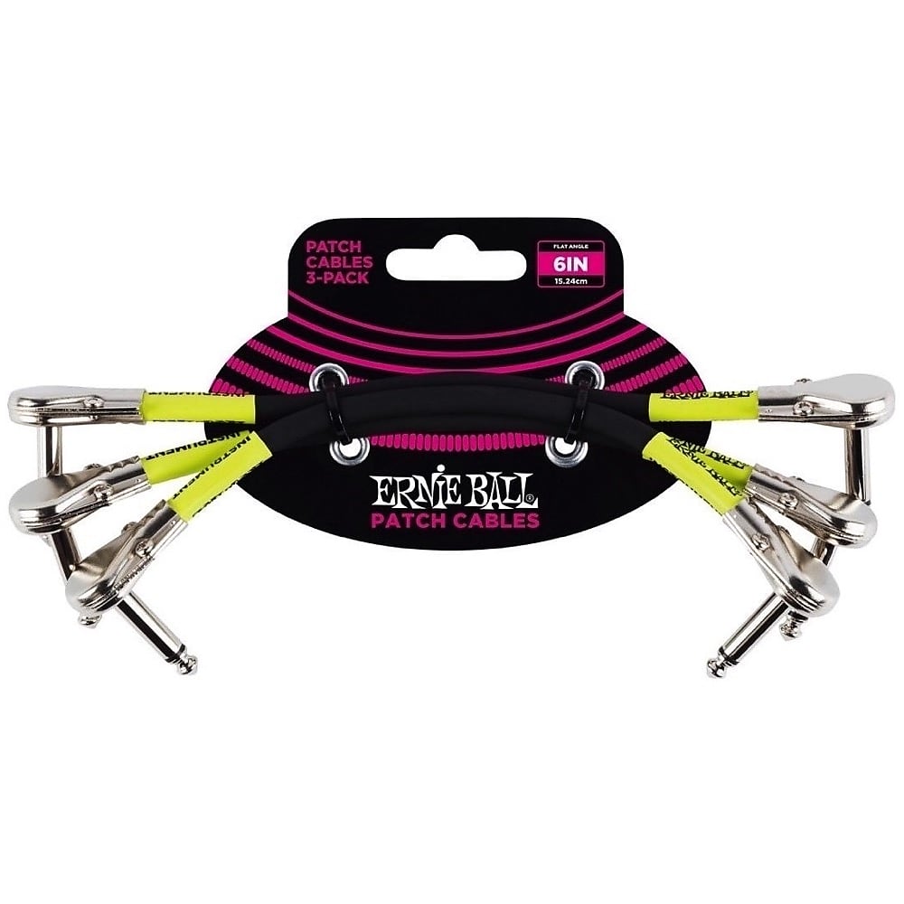 Ernie Ball P06059 Right-Angle Pancake Patch Cables - 6" | Reverb UK