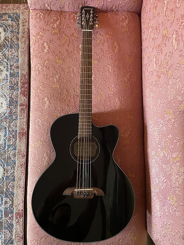 Alvarez 8-string Baritone ABT60CE-8BK - Black satin | Reverb