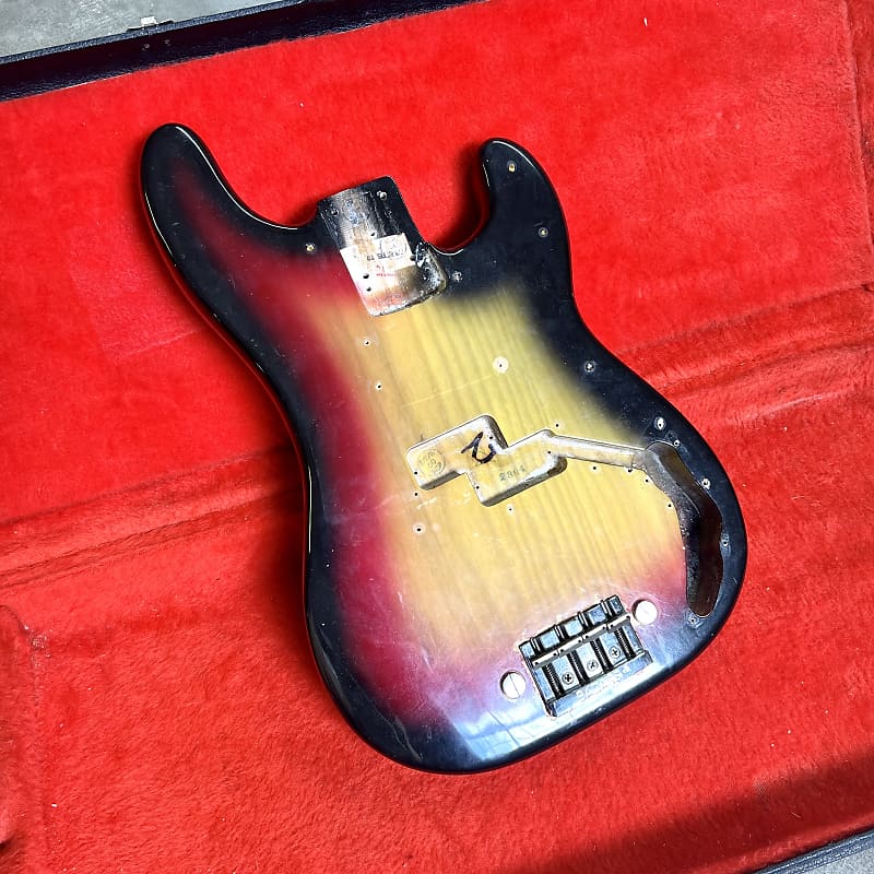 Fender Precision bass body c 1974 Sunburst original vintage | Reverb