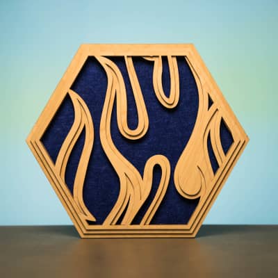 Acoust-Hex - Wood Hexagon Sound Diffuser Acoustic Wall Panel | Reverb