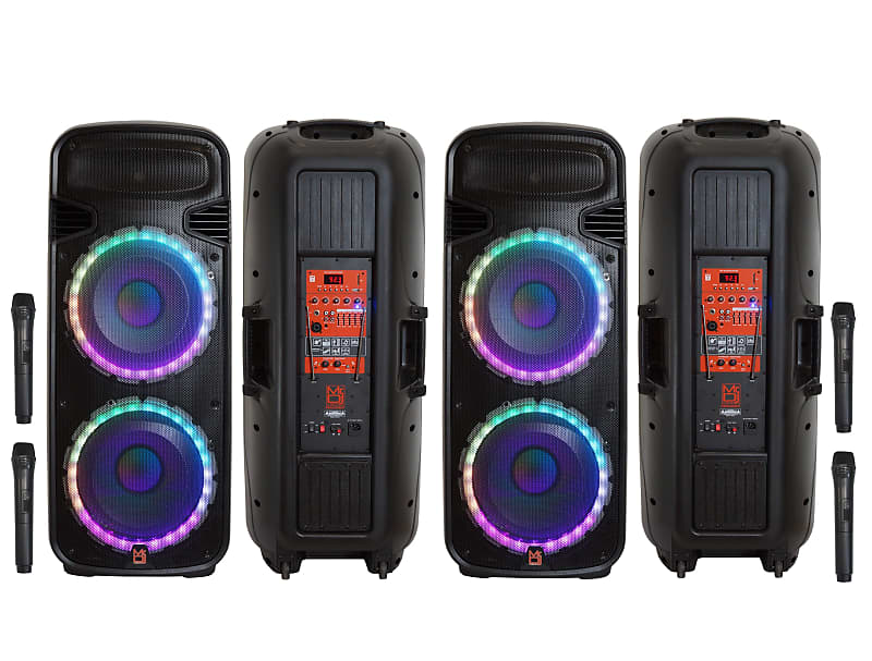 2 MR DJ PBX6300BAT Dual 15-Inch 4500-Watt Max Power 3 Way PA | Reverb