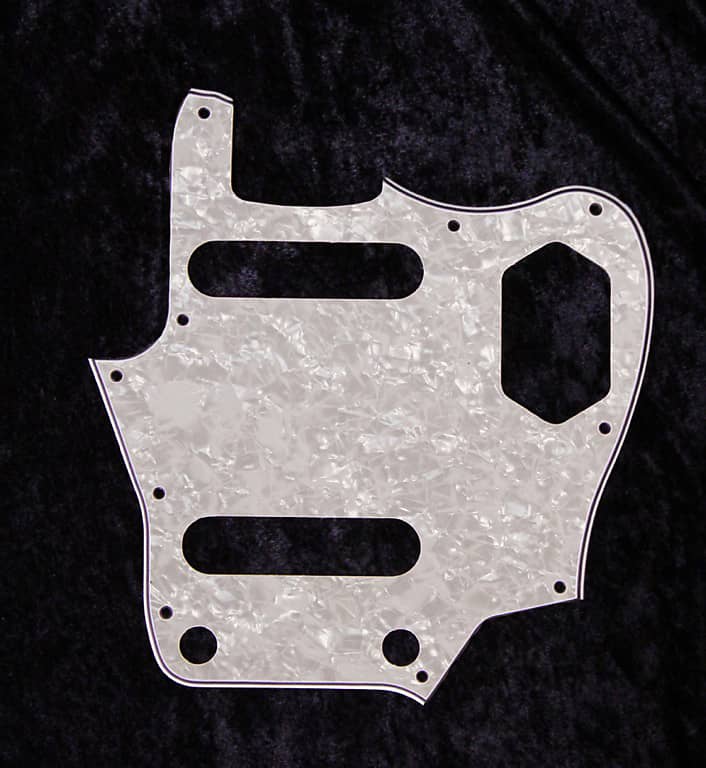 Squier Vintage Modified Jaguar Pickguard 4 Ply White Pearl | Reverb