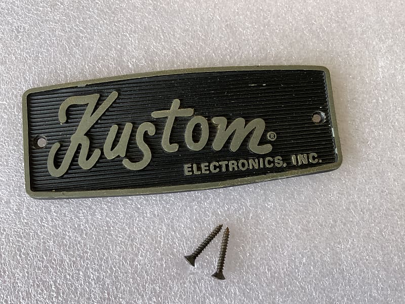 Vintage Kustom Name Plate Badge Amplifier Speaker Cabinet 5” | Reverb