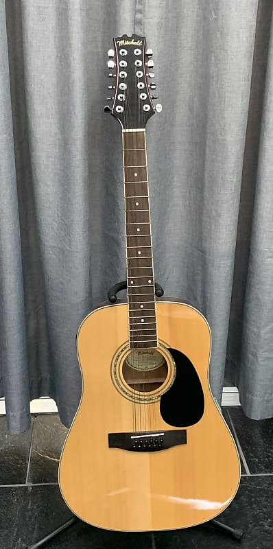 Mitchell MD-100S-12E/H 12 String Acoustic Electric Guitar | Reverb