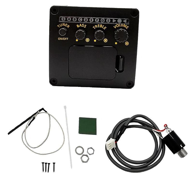 Acoustic Guitar Preamp EQ Tuner Piezo Pickup Equalizer System | Reverb