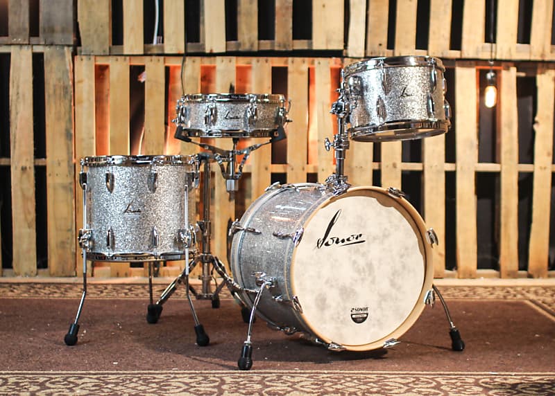 Sonor Vintage Series Vintage Silver Glitter Bop Drum Set - | Reverb