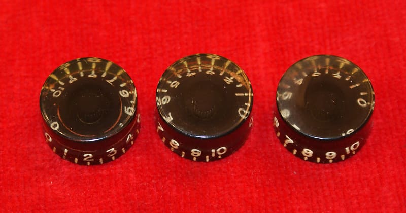 Original 70's/80's Vintage Gibson Speed Knobs Black 3 for | Reverb
