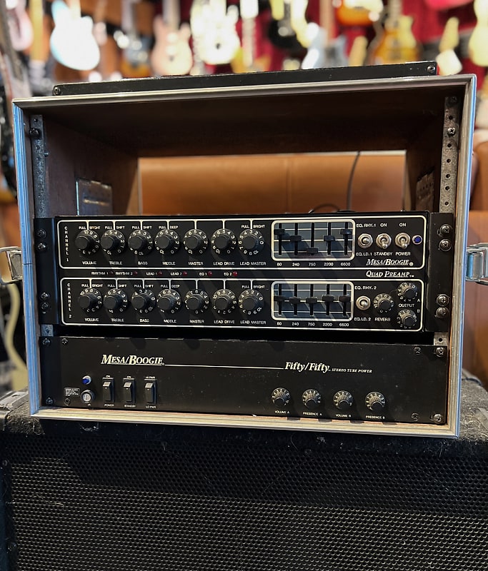 Mesa Boogie Quad Preamp and Fifty/Fifty Stereo Tube Power Amp | Reverb