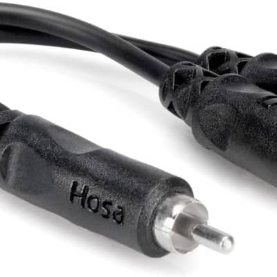 Hosa YRA-104 RCA to Dual RCAF Y Cable Black | Reverb