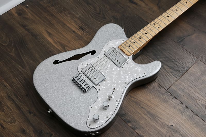 Fender ‘72 Reissue Thinline Telecaster Deep Silver Sparkle | Reverb