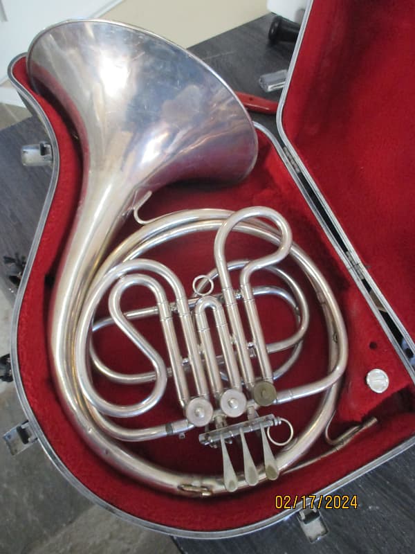 York Artist H74 Model Silver French Horn with case and | Reverb