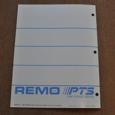Remo Pre-Tuned Percussion Series PTS catalog booklet | Reverb
