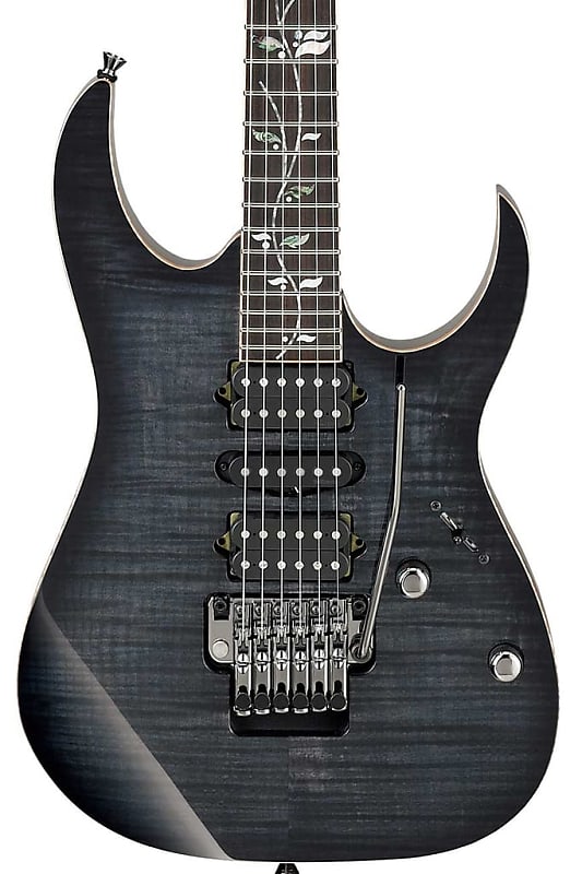 Ibanez RG8570Z J. Custom Electric Guitar-Black Rutile | Reverb
