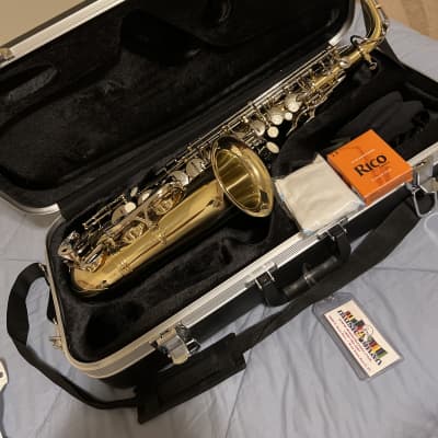 Mendini by Cecilio E Flat Baritone Saxophone with Tuner, | Reverb