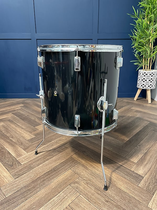 Black Floor Tom Drum 16"x15" / with Legs #LK7 | Reverb UK