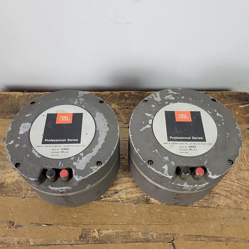 Pair of JBL 2482 16-Ohm Drivers Tested & Fully Functional | Reverb