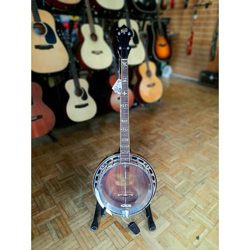 Hondo HB89C Double Eagle 5 String Banjo with Resonator 1980's | Reverb