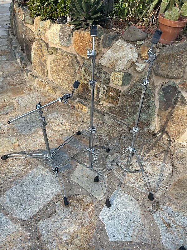 Three Pearl Cymbal Drum Stands - 2x Straight + 1x Boom | Reverb