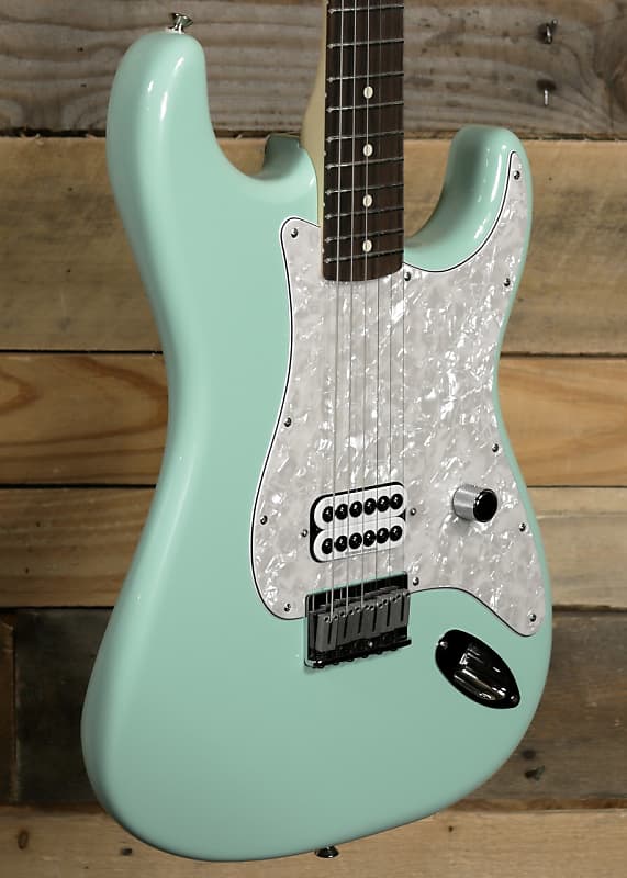 Fender Tom Delonge Stratocaster Electric Guitar Surf Green w/ | Reverb