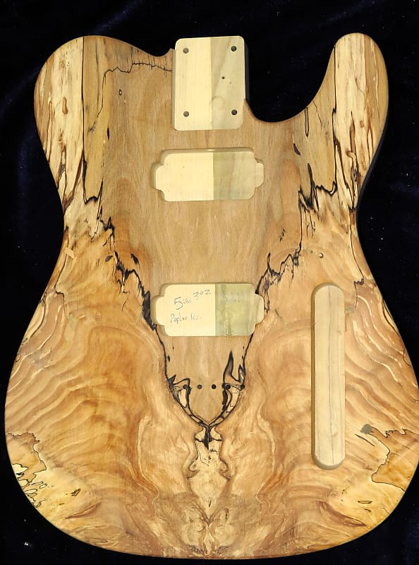Spalted Maple Top \ Reclaimed Poplar Telecaster Tele Body | Reverb