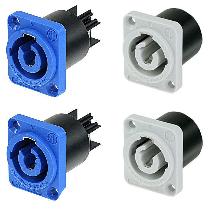 (2 EACH) NEUTRIK NAC3MPA-1 & NAC3MPB-1 Powercon Panel Mnt In | Reverb