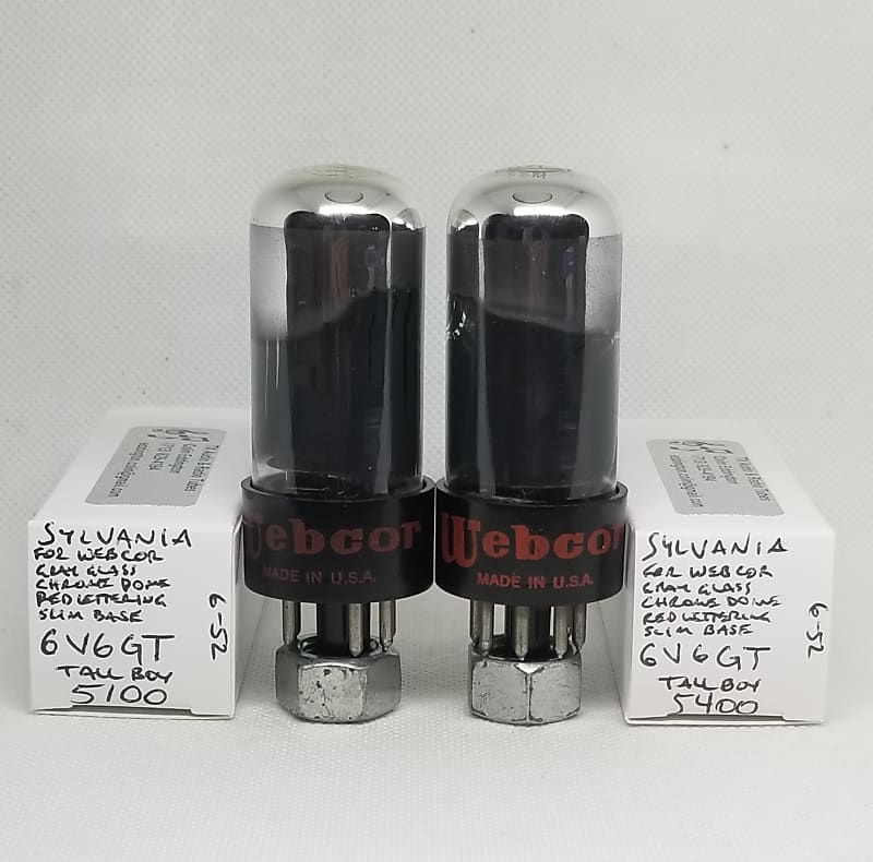 Sylvania Made For Webcor 6V6GT Tall Boy Gray Glass Well | Reverb